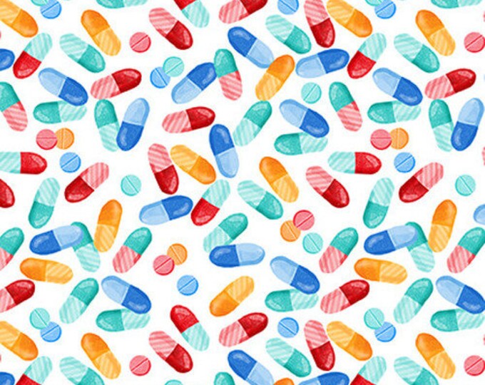 Medicine Fabric by Half Yard, Nurse Fabric, Pills Quilting Cotton ...