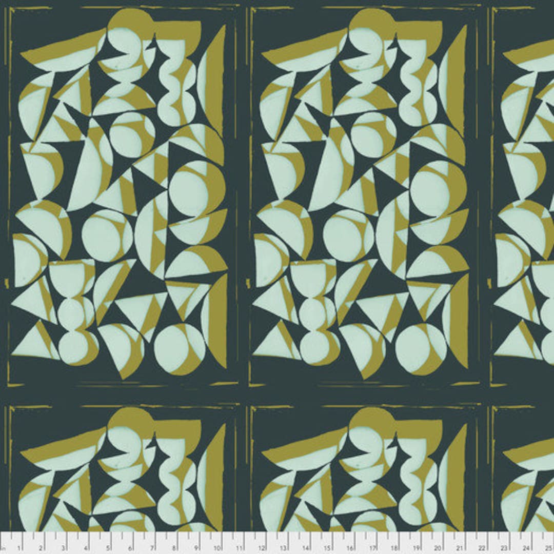 Abstract Fabric by Half Yard, Shapes Cotton, Abstract Quilting Cotton ...