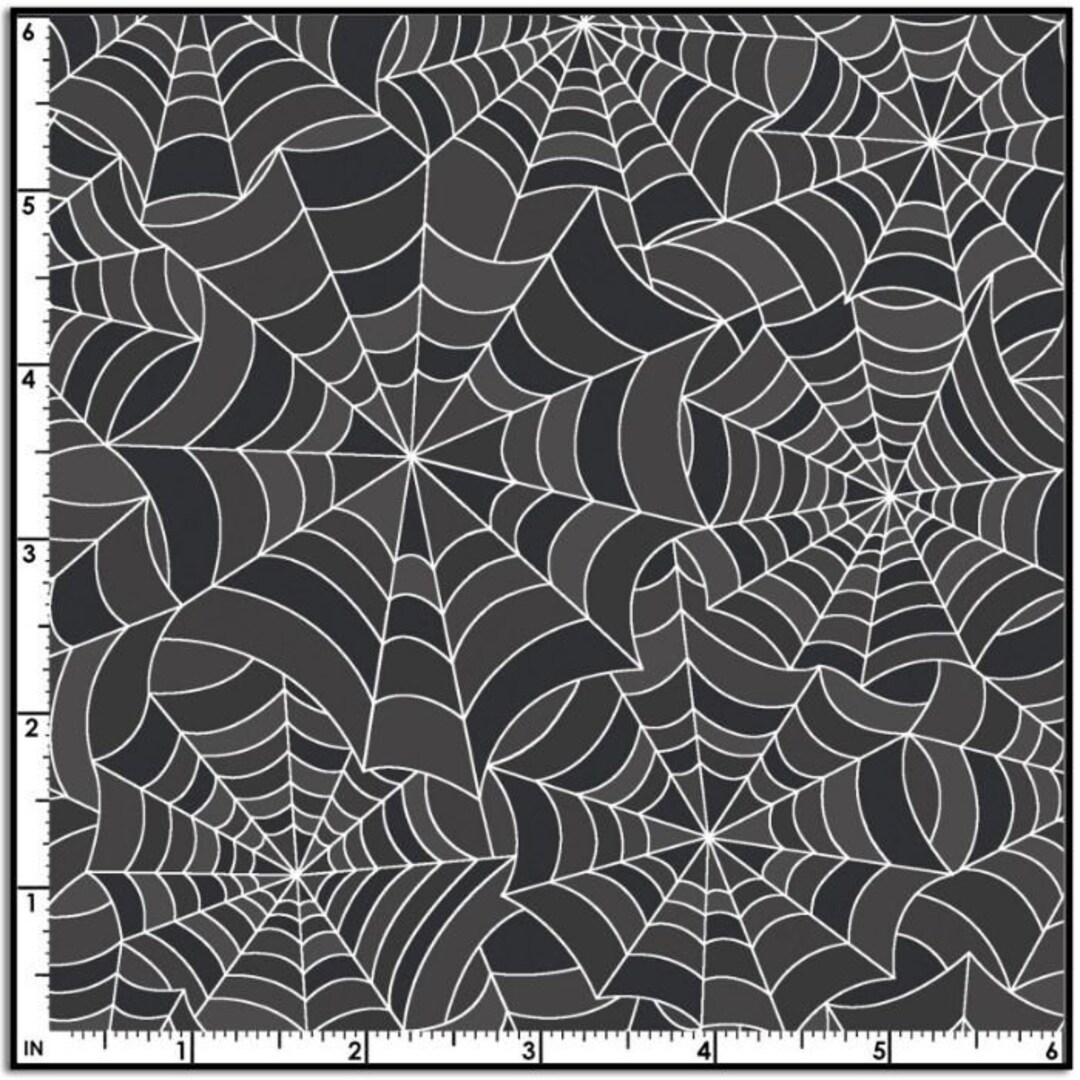 Spider Fabric by Half Yard, Spiders Printed Quilting Cotton, Halloween ...
