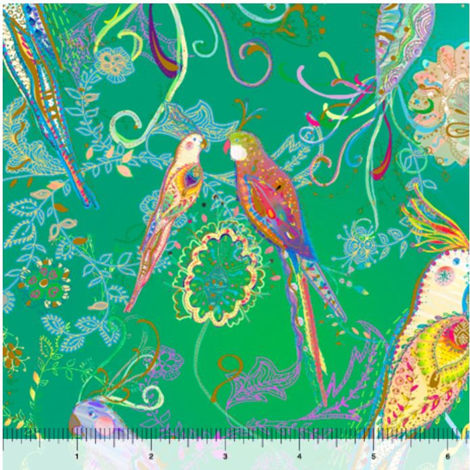 Parrot Fabric by Half Yard Bird Cotton Parrot Quilting - Etsy