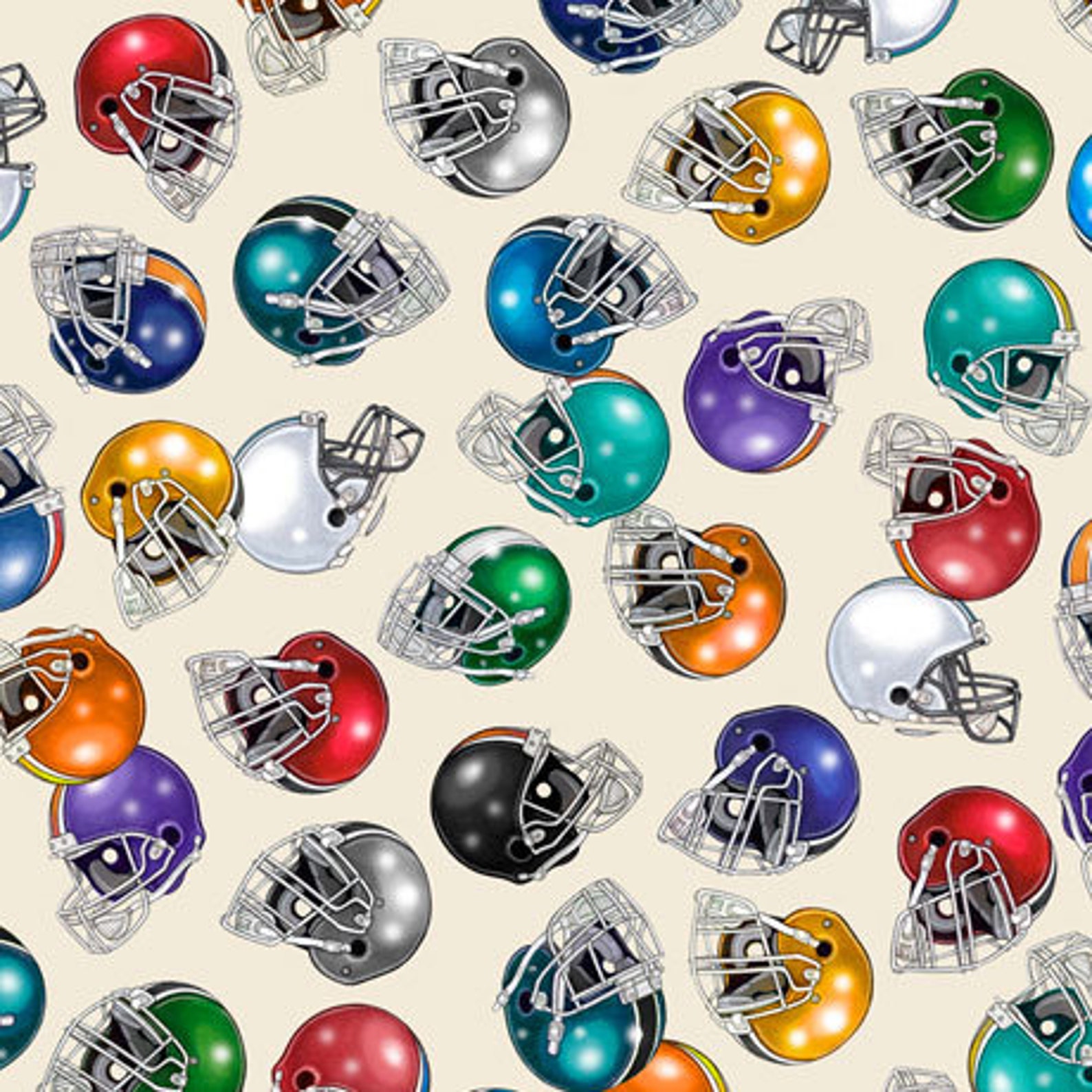 Football Fabric by Half Yard, Football Helmet Fabric, Sports Quilting ...