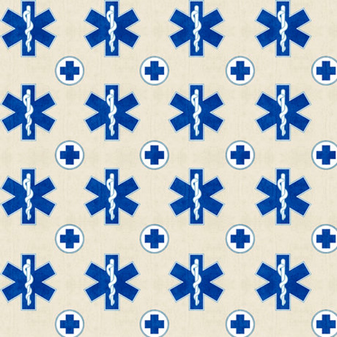 Medical Fabric by Half Yard, Nurse Fabric, Printed Quilting Cotton ...