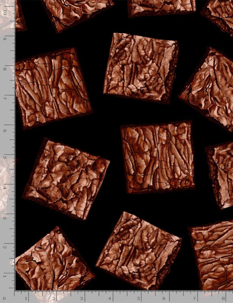 Cookie Fabric by Half Yard Brownie Print Fabric Cookie - Etsy