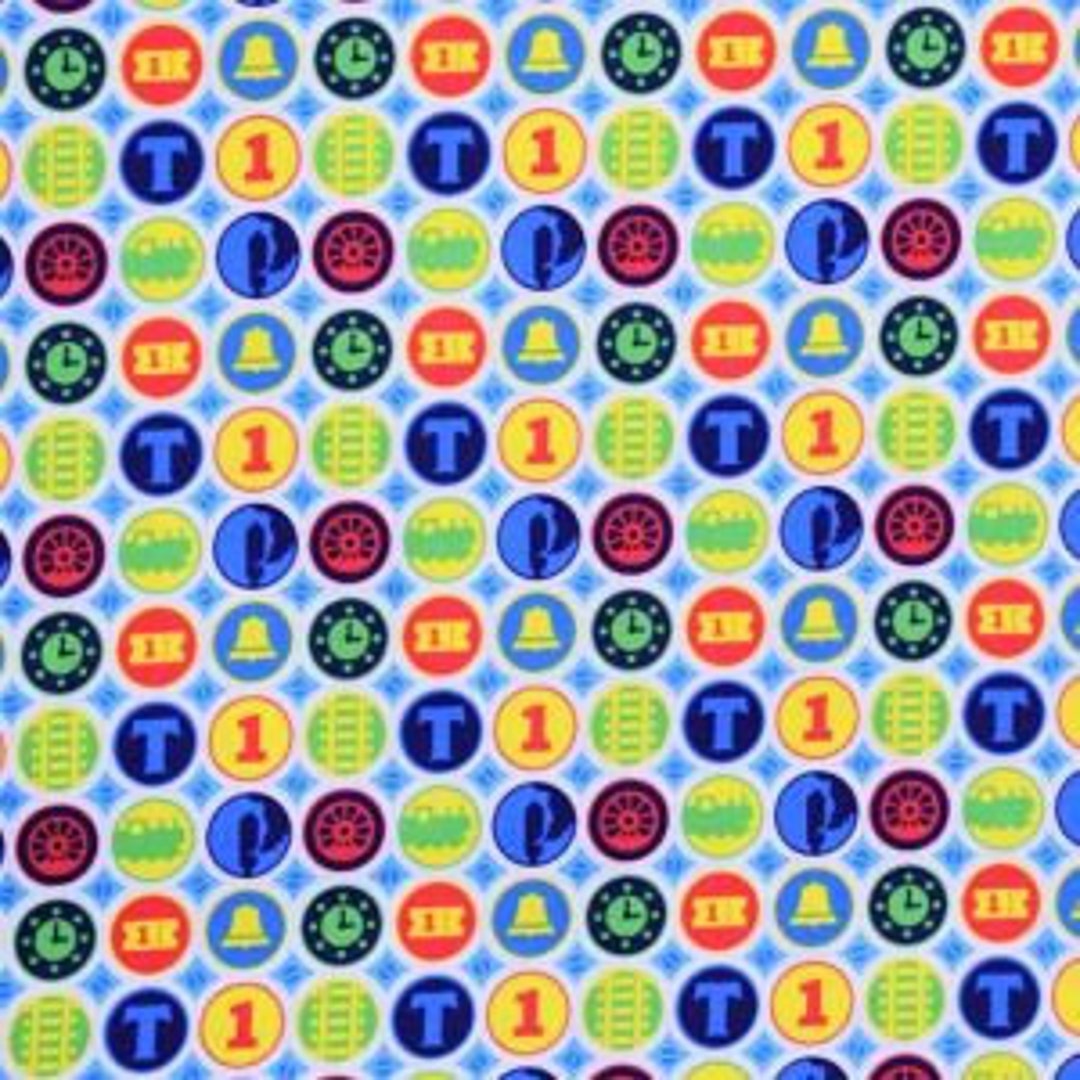 Train Fabric by Half Yard, Railroad Print Fabric, Railroad Signs ...