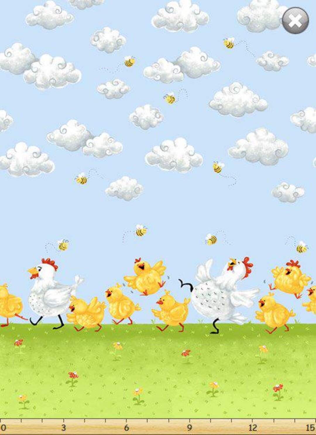 Pippa the Chick Fabric by Half Yard, Kids Cotton, Chicken Quilting ...