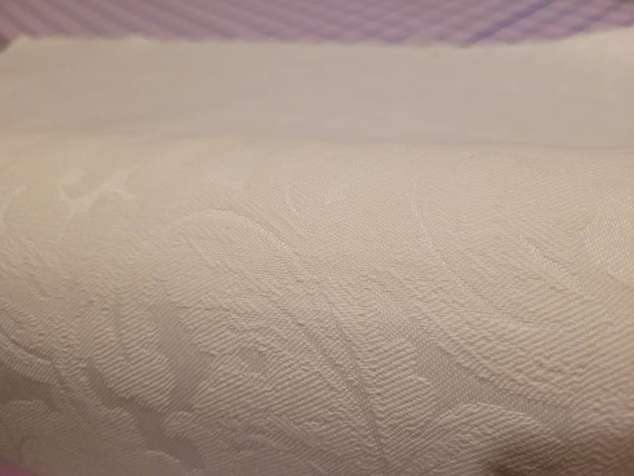 Cream Floral Upholstery Fabric by Half Yard Cream Drapery | Etsy