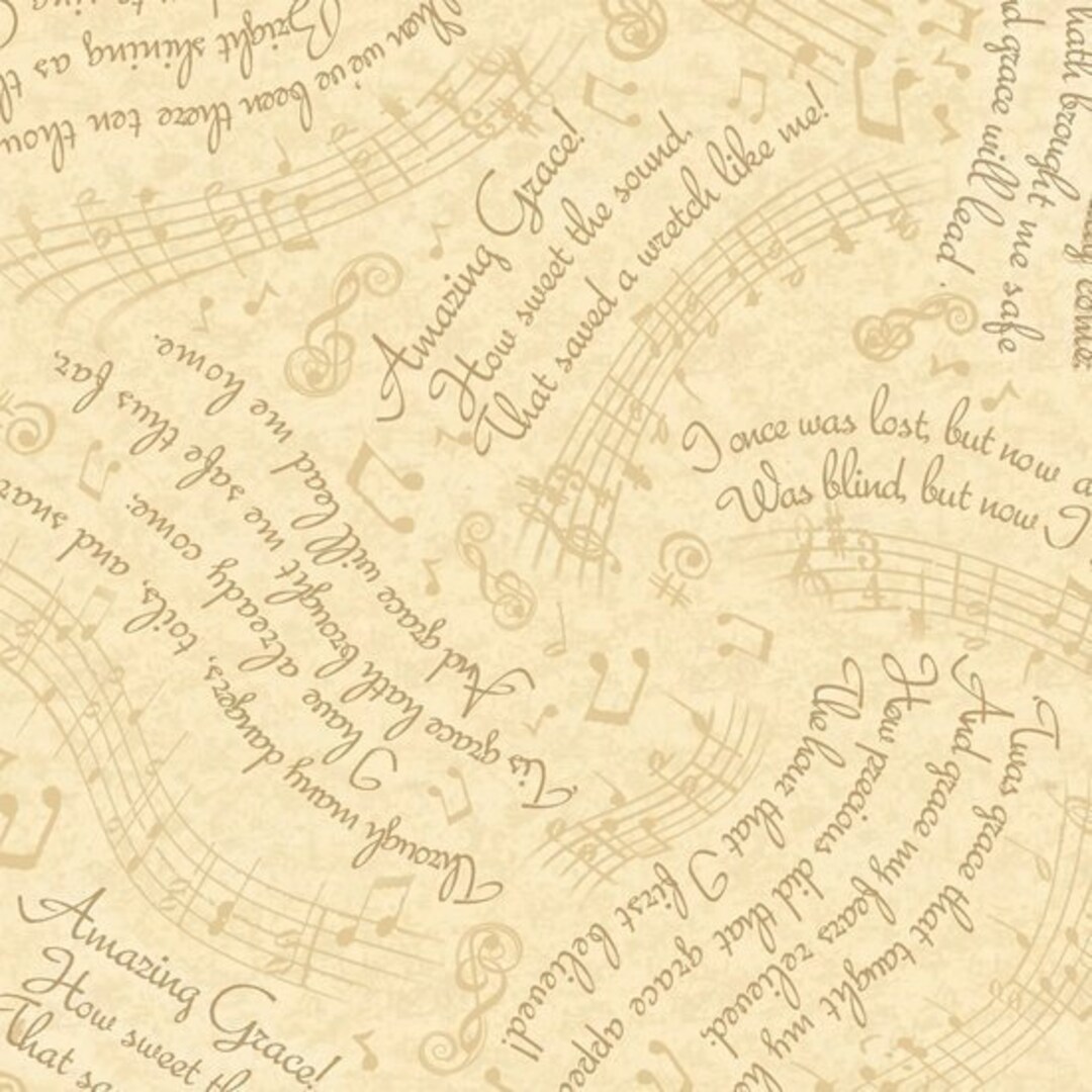 Religious Fabric by Half Yard, Religious Print Fabric, Amazing Grace ...