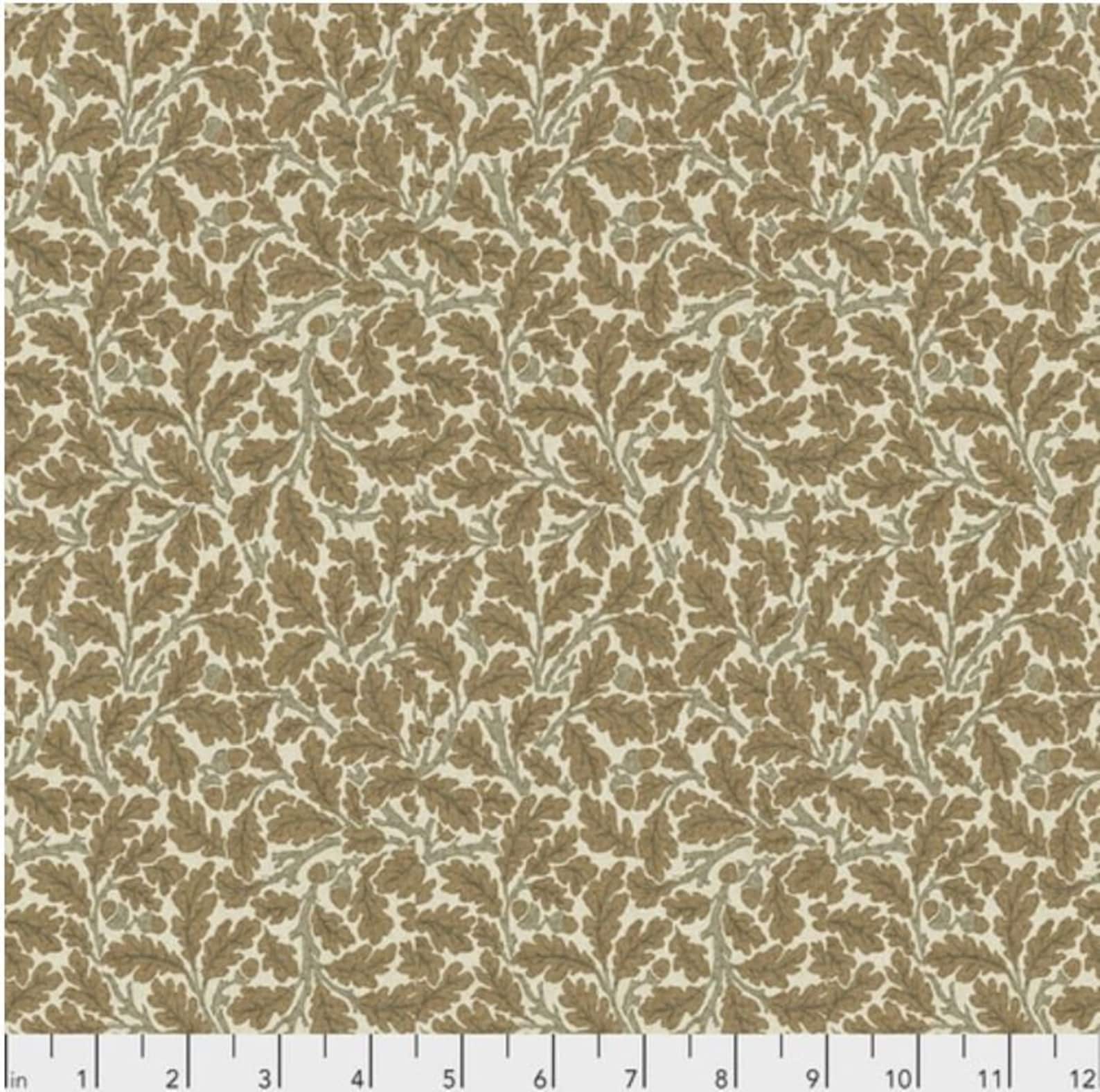 Leaf Fabric by Half Yard Oak Leaves Cotton Oak Leaves - Etsy