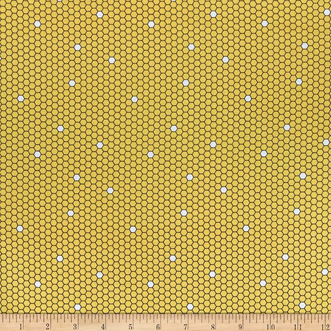Bee Fabric by Half Yard, Bee Cotton, Summer Quilting Cotton, Nature ...