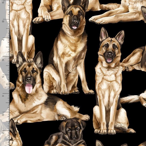 German Shepherd Fabric - Etsy