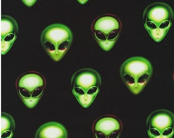 Vintage Scifi Fabric Living Amongst Aliens by Heleen Vd - Etsy