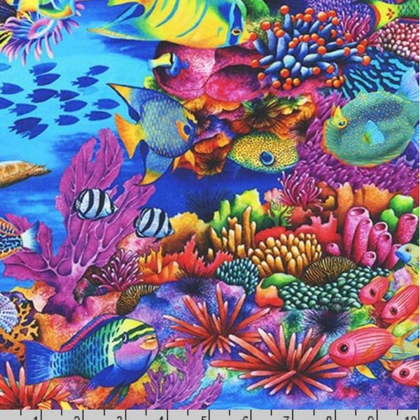 Coral Reef Fabric - Etsy