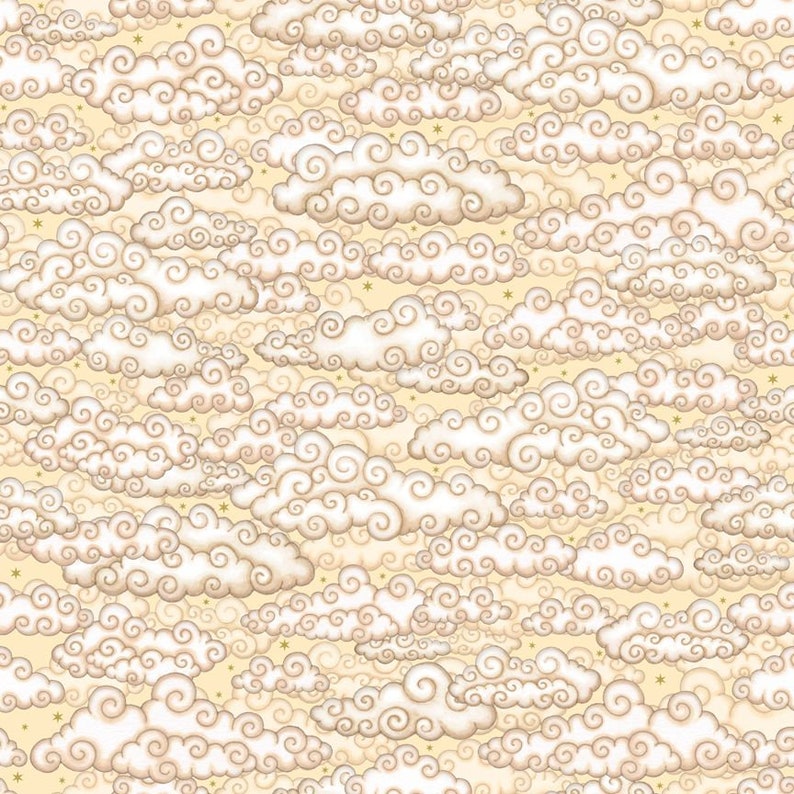 Cloud Fabric by Half Yard Clouds Cotton Sky Quilting Cotton | Etsy