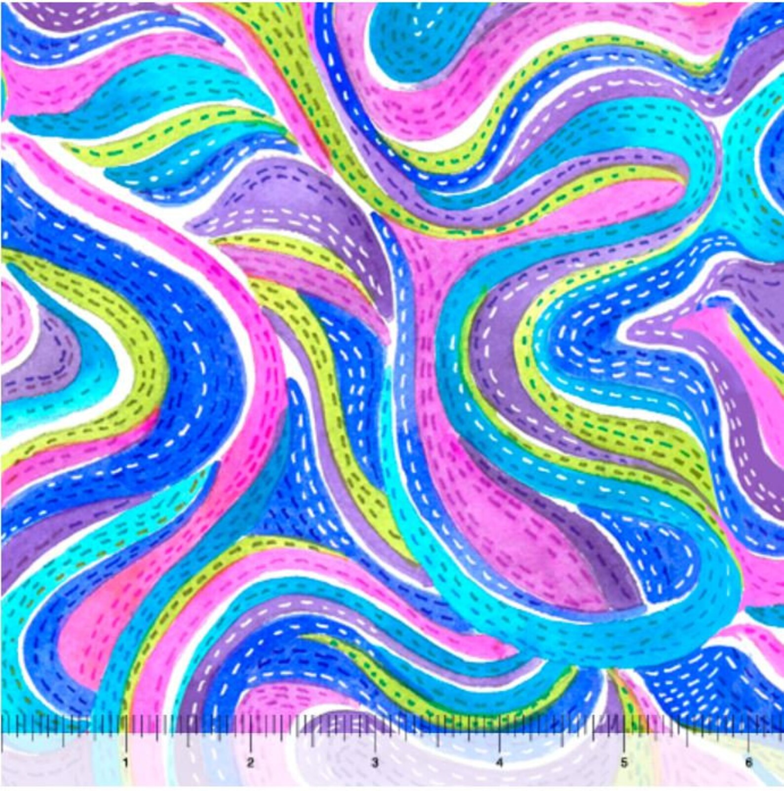 Pink Swirl Fabric by Half Yard, Swirl Cotton, Blue Swirl Quilting ...