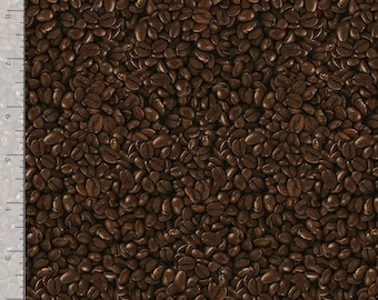 Coffee Fabric Coffee // Coffee Cafe Latte Fabric Pink and Mint Coffee ...