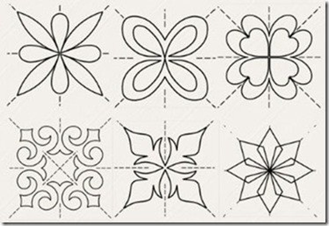 Six 4 Blocks Quilting Stencil Quilt Block Stencil 4 - Etsy