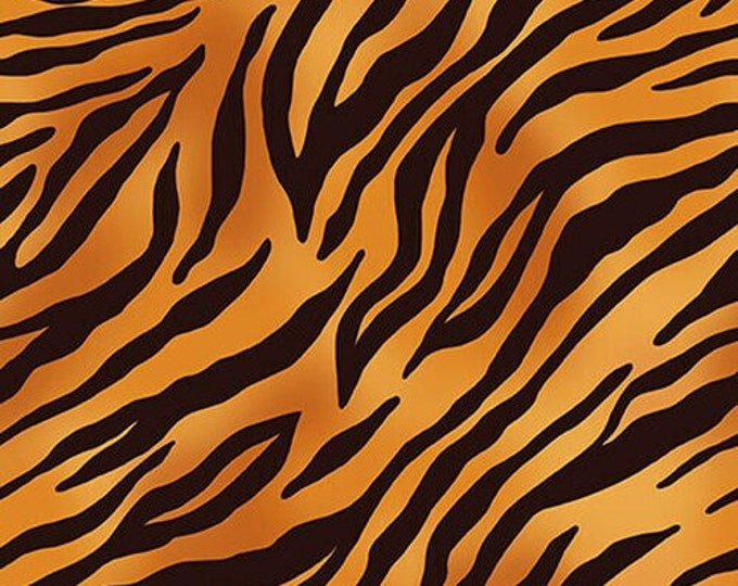 Tiger Fabric by Half Yard, Tiger Print Fabric, Animal Print Quilting ...
