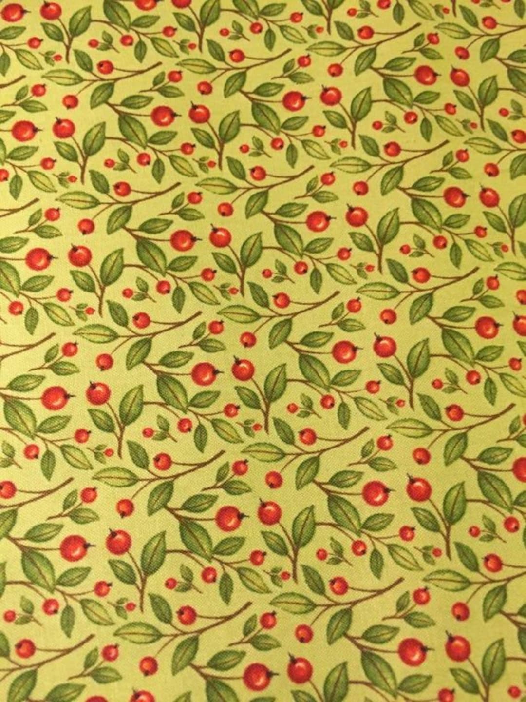 Berry Fabric by Half Yard, Harvest Cotton, Fall Quilting Cotton, Nature ...