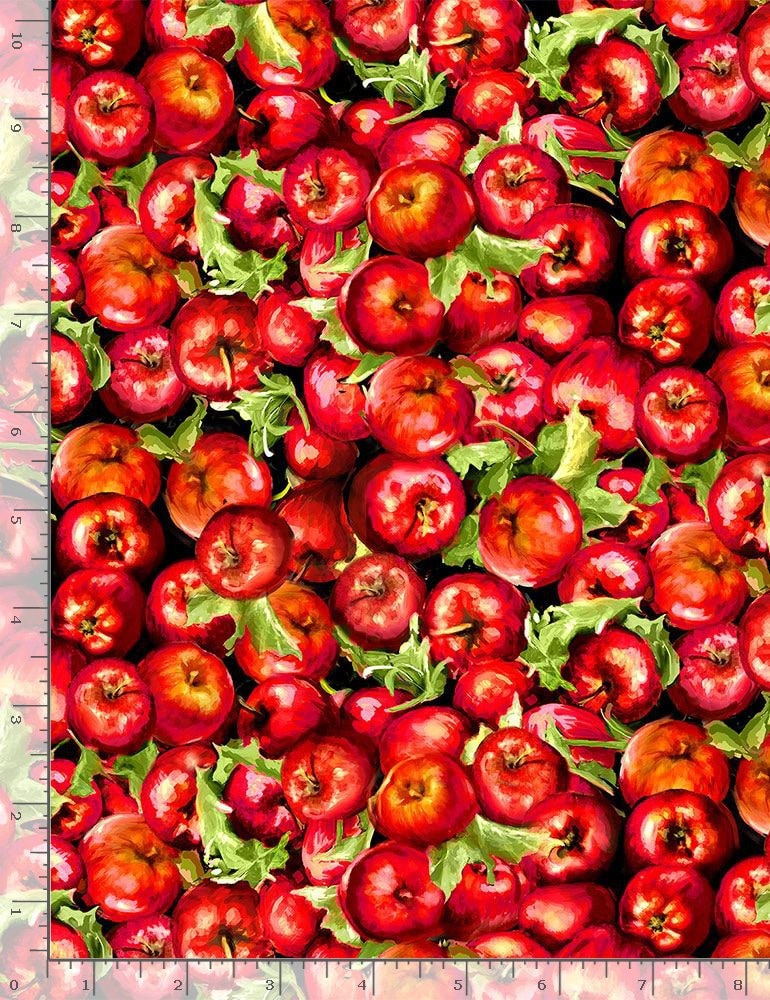 Apple Fabric by Half Yard Apple Print Fabric Apple Quilting | Etsy