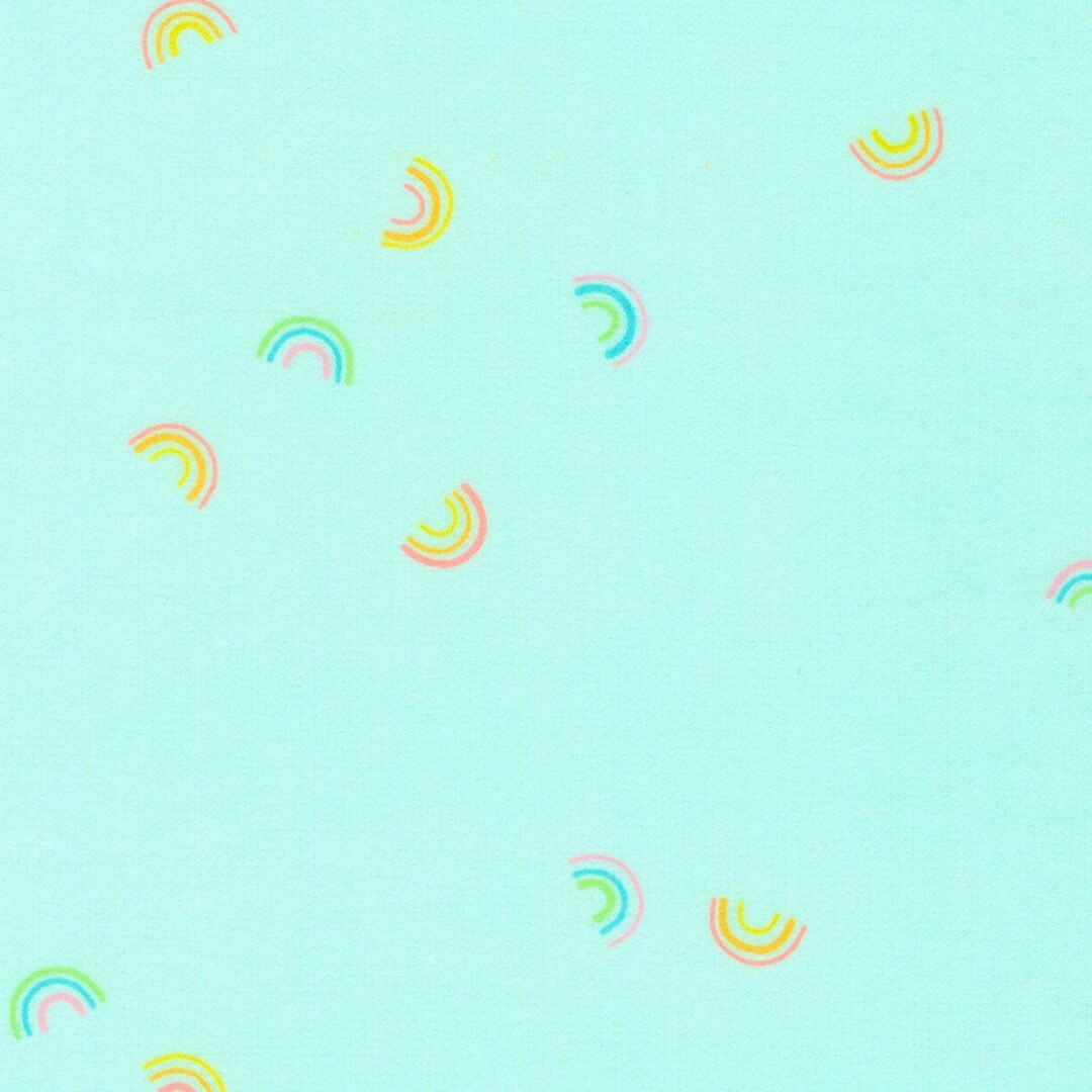 Small Rainbow Flannel Fabric by Half Yard, Nursery Flannel, Robert ...