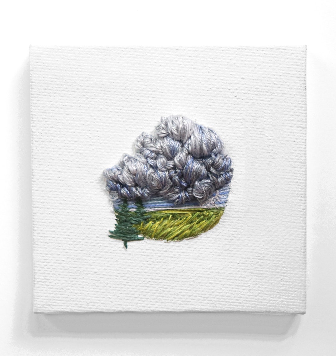 July 16 | Tiny Embroidery Art | Embroidery Landscape Home Decor Mothers ...