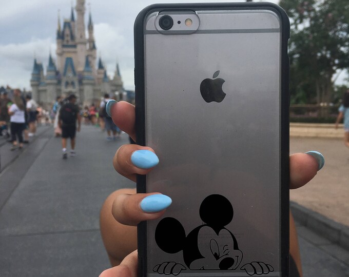 Peeking Mickey Mouse Decal, Disney Mickey Decal, Disney Mickey Mouse ...