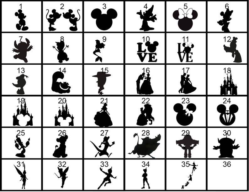 Disney Character Decal Disney VinylMagic Band Decals Disney | Etsy