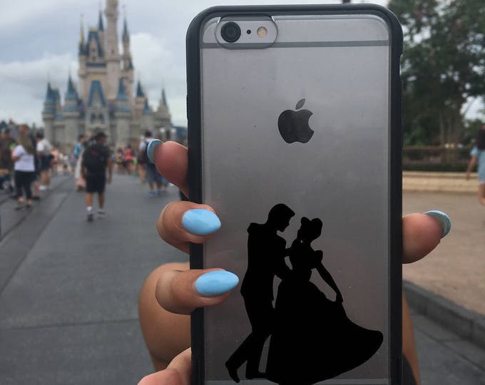 Cinderella and Prince Decal, Disney Cinderella Sticker, Cinderella ...