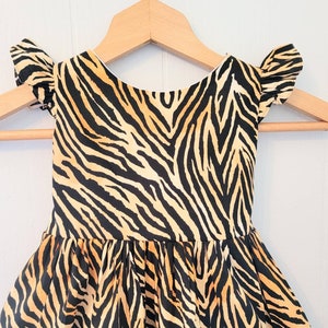 Tiger Print Dress Girls, Toddler Tiger Print Dress, Animal Print Dress ...
