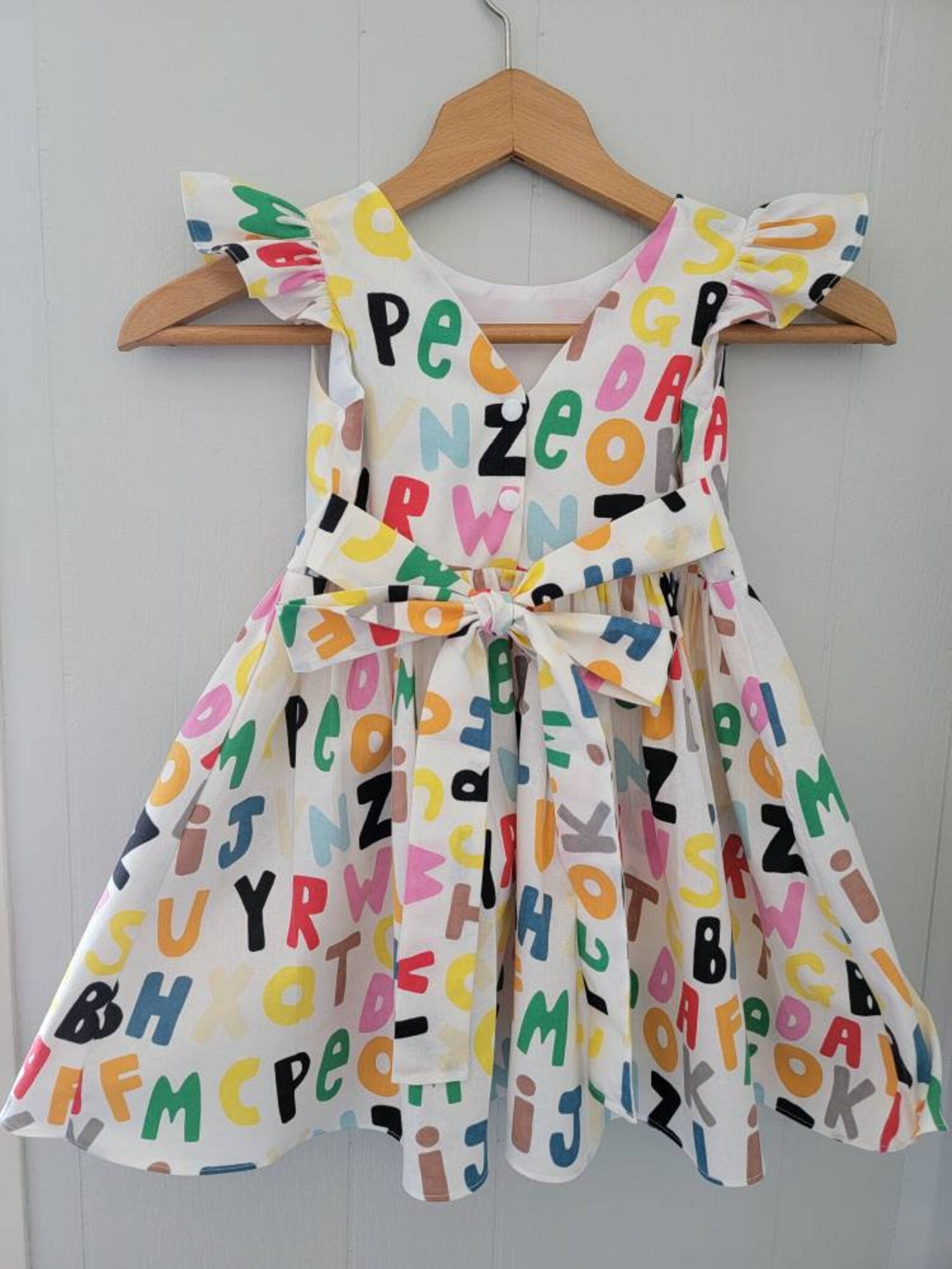 Girls School Dress Alphabet School Dress 1st Day of School - Etsy