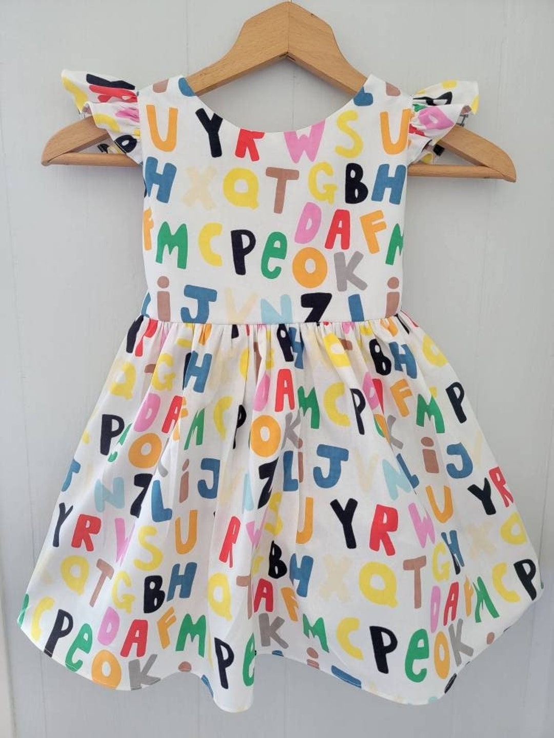 Girls School Dress Alphabet School Dress 1st Day of School - Etsy