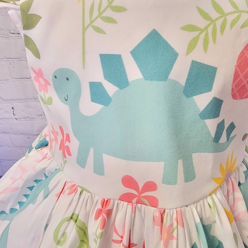 Dinosaur Dress for Girlsbaby Dinosaur Dresspastel Dinosaur - Etsy