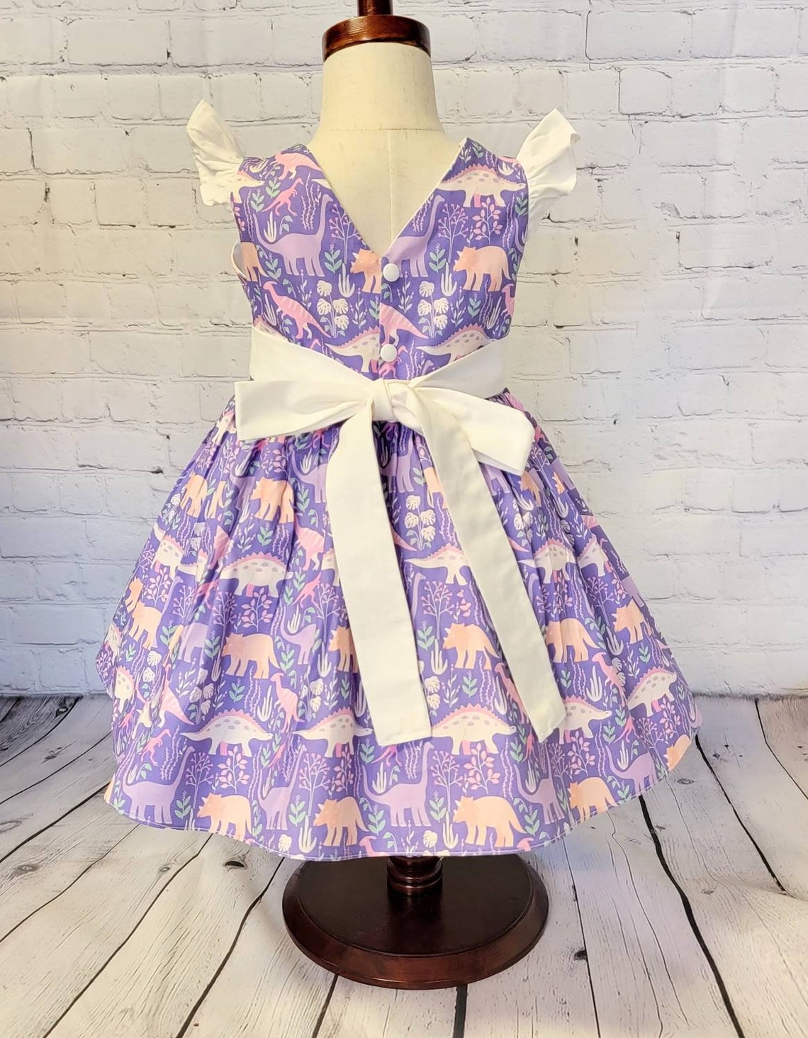 Girls Dinosaur Dress Dinosaur Toddler Dress Baby Dinosaur - Etsy