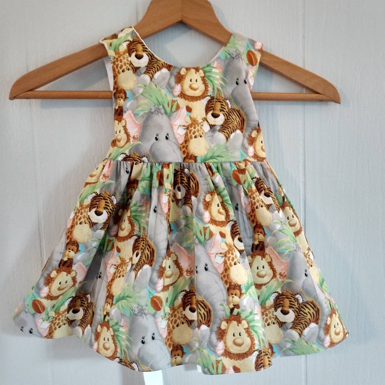 Girls Safari Dress, Jungle Themed Dress Girls, Zoo Dress Girls, Zoo ...