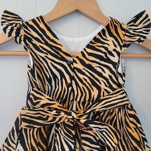 Tiger Print Dress Girls, Toddler Tiger Print Dress, Animal Print Dress ...