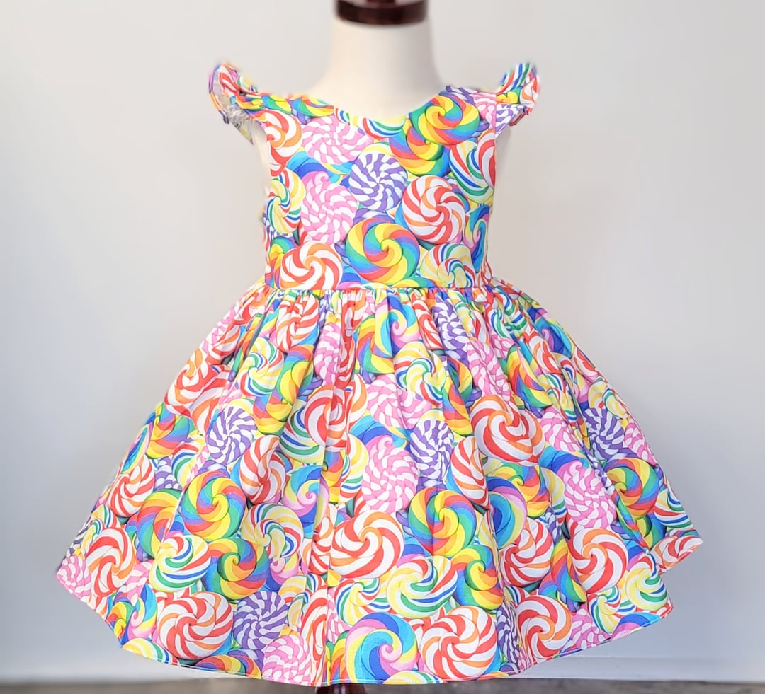 Two Sweet Candy Dress for Girls, Girls Candyland Dress, Lollipop Dress ...