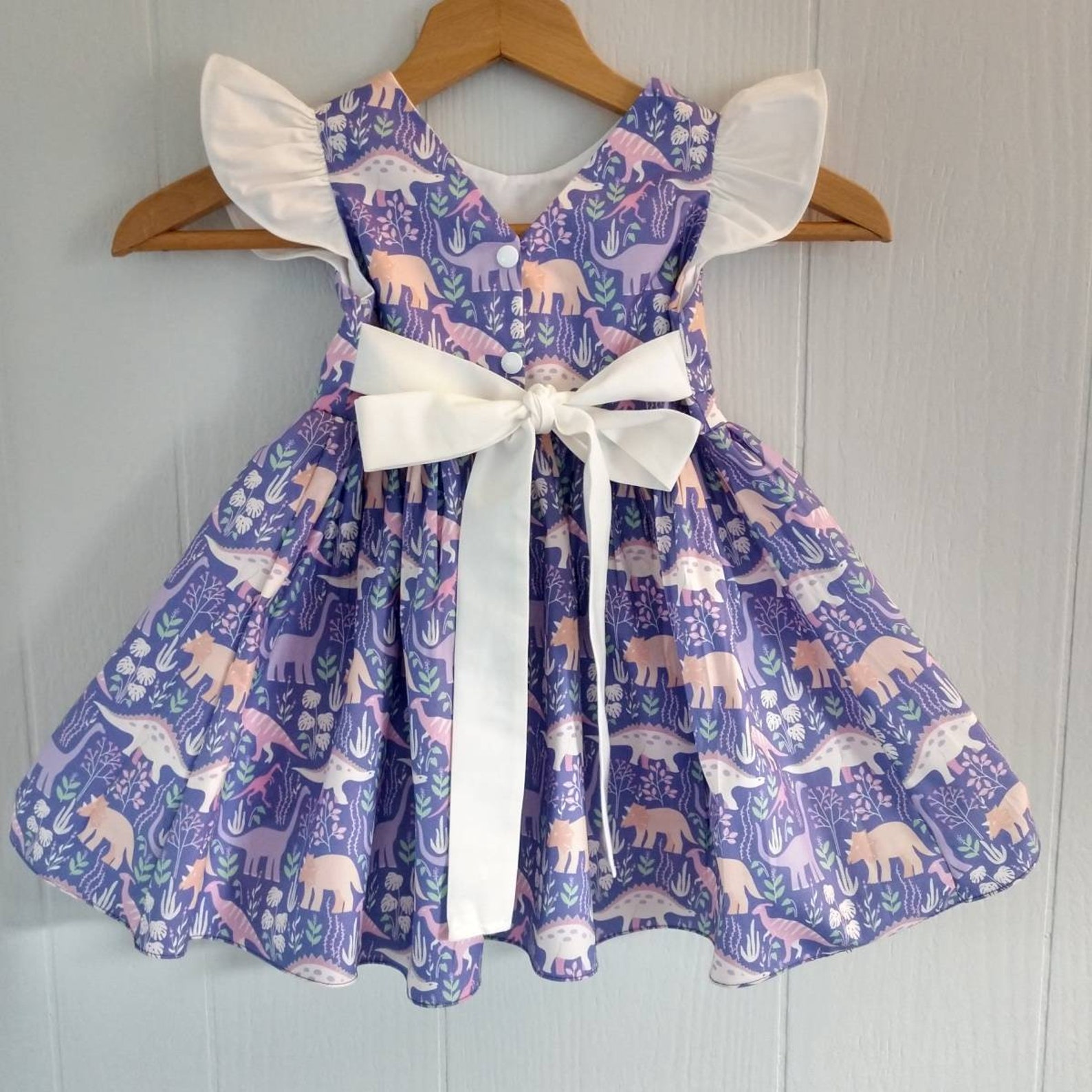 Girls Dinosaur Dress Dinosaur Toddler Dress Baby Dinosaur - Etsy