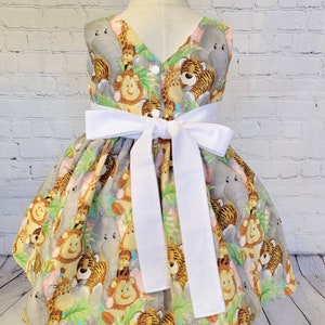 Girls Safari Dress, Jungle Themed Dress Girls, Zoo Dress Girls, Zoo ...