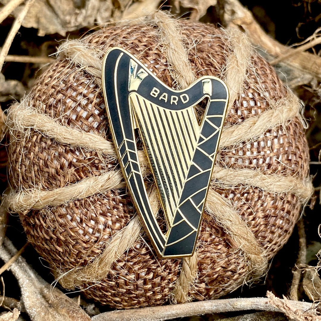 Bard Harp Enamel Pin - Etsy