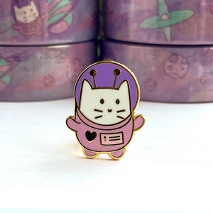 Cat Astronaut Enamel Pin - Etsy