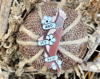 And My Bow White Flower Enamel Pin - Etsy