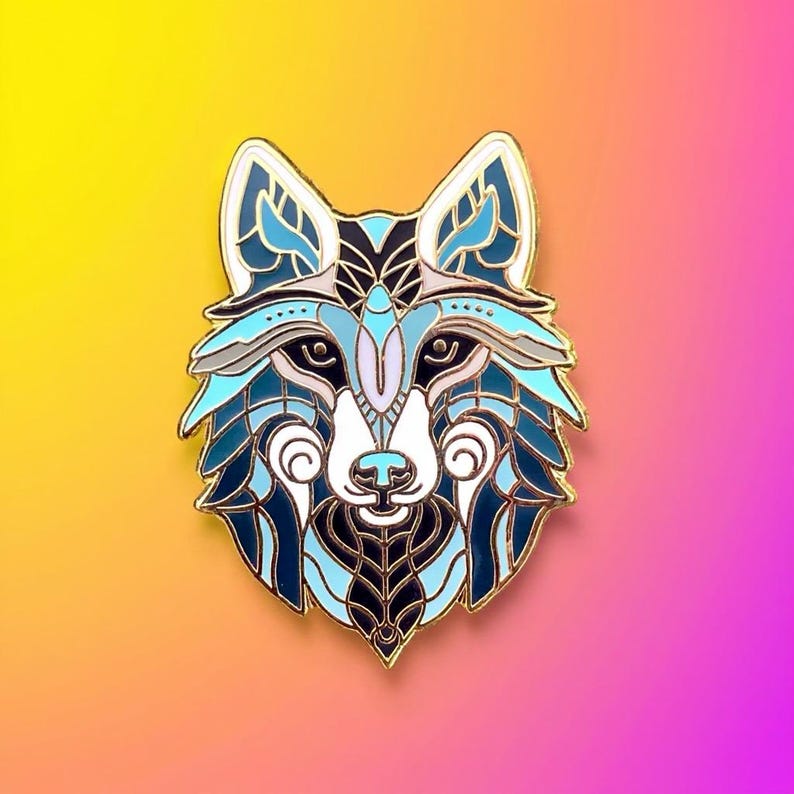 Mac Tíre: the Wolf of Ancient Ireland Enamel Pin - Etsy