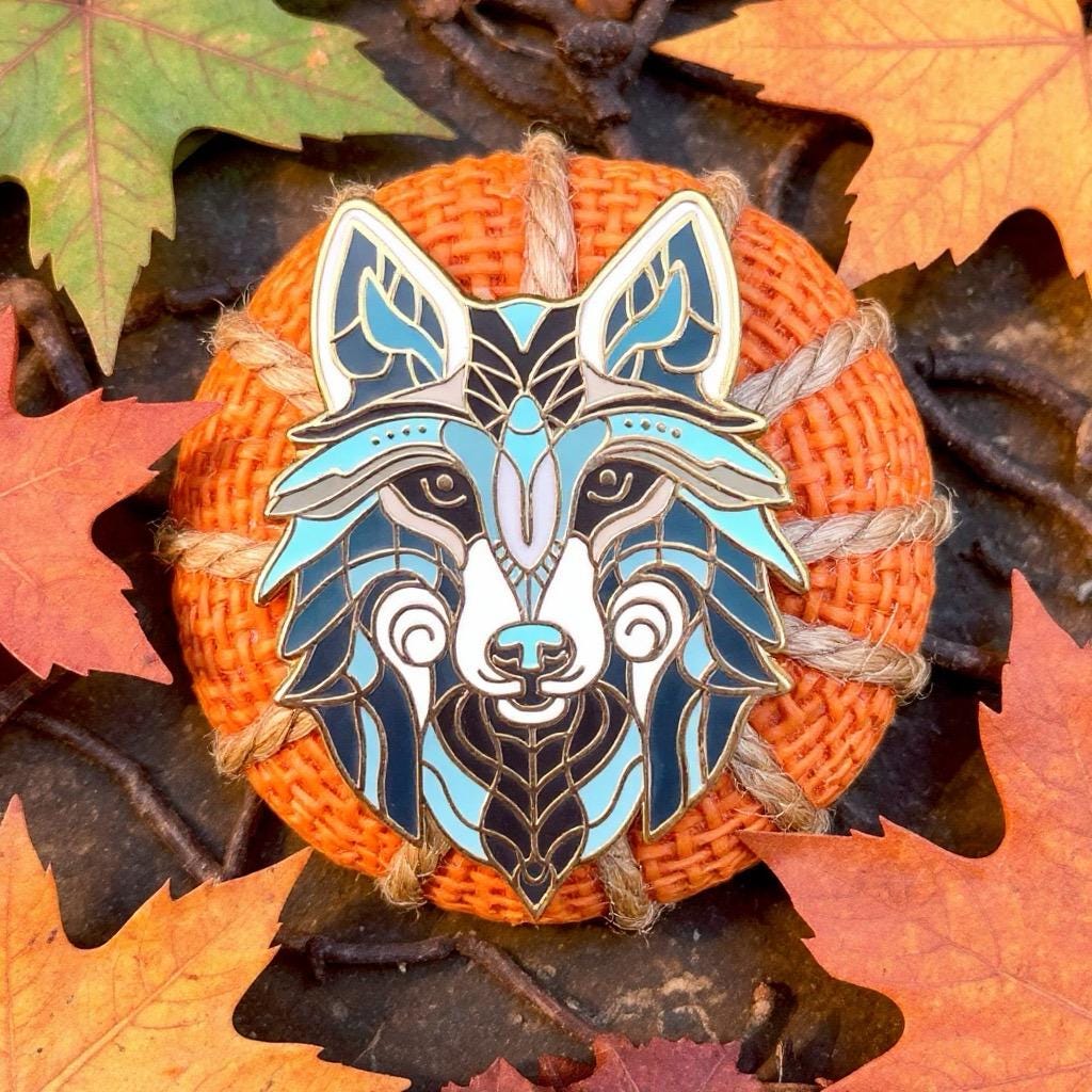 Mac Tíre: the Wolf of Ancient Ireland Enamel Pin - Etsy