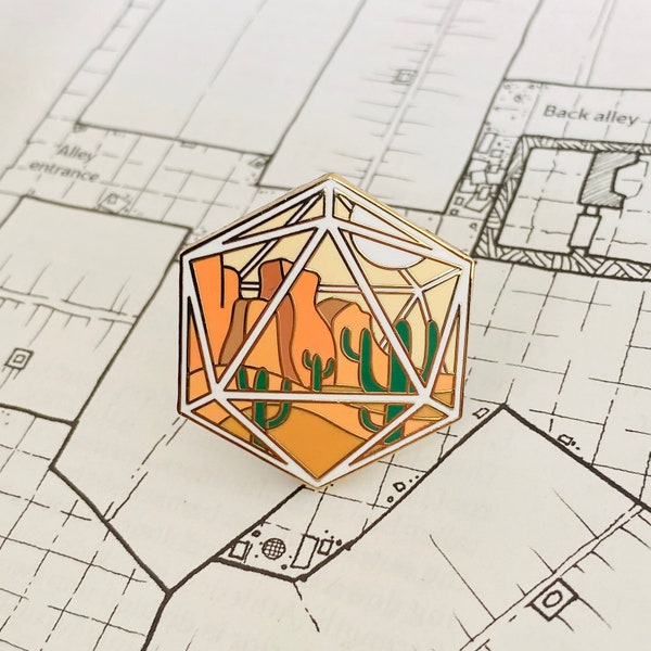 D20 Enamel Pin - Etsy