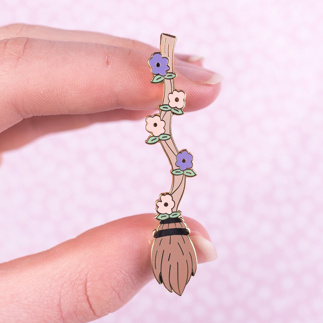 The Enchanted Blossom Broom Pin - Etsy