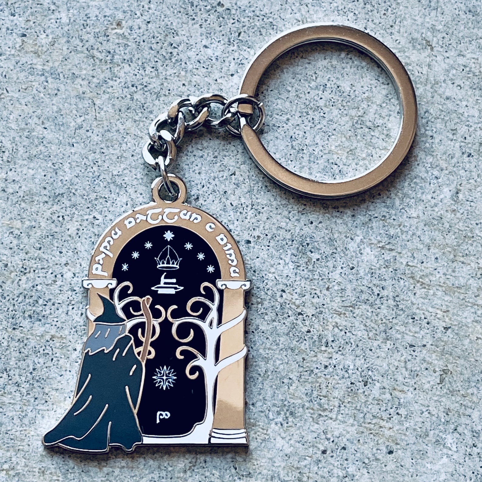 Door Enamel Pin or Keychain Lord of the Rings - Etsy