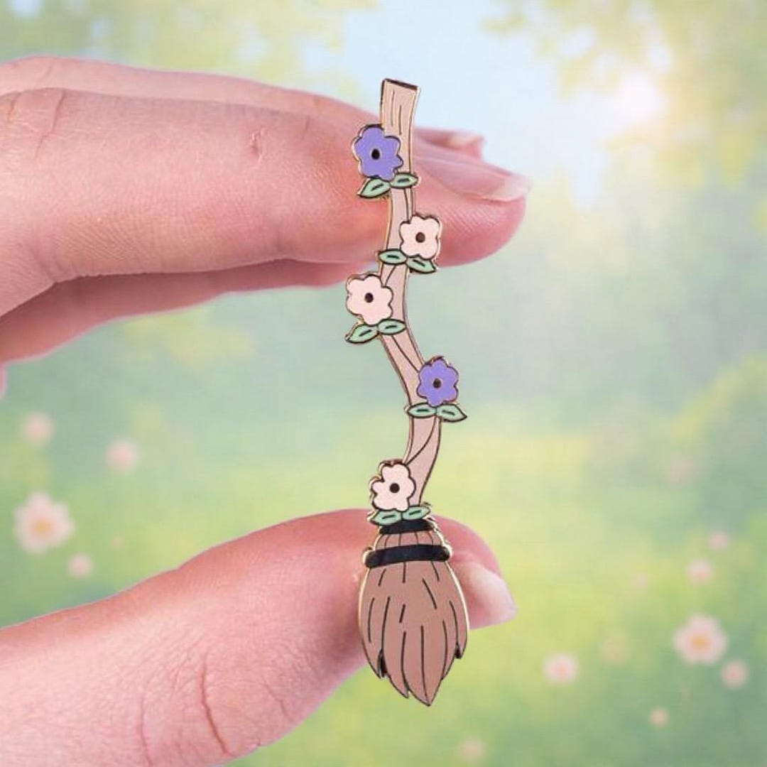 The Enchanted Blossom Broom Pin - Etsy