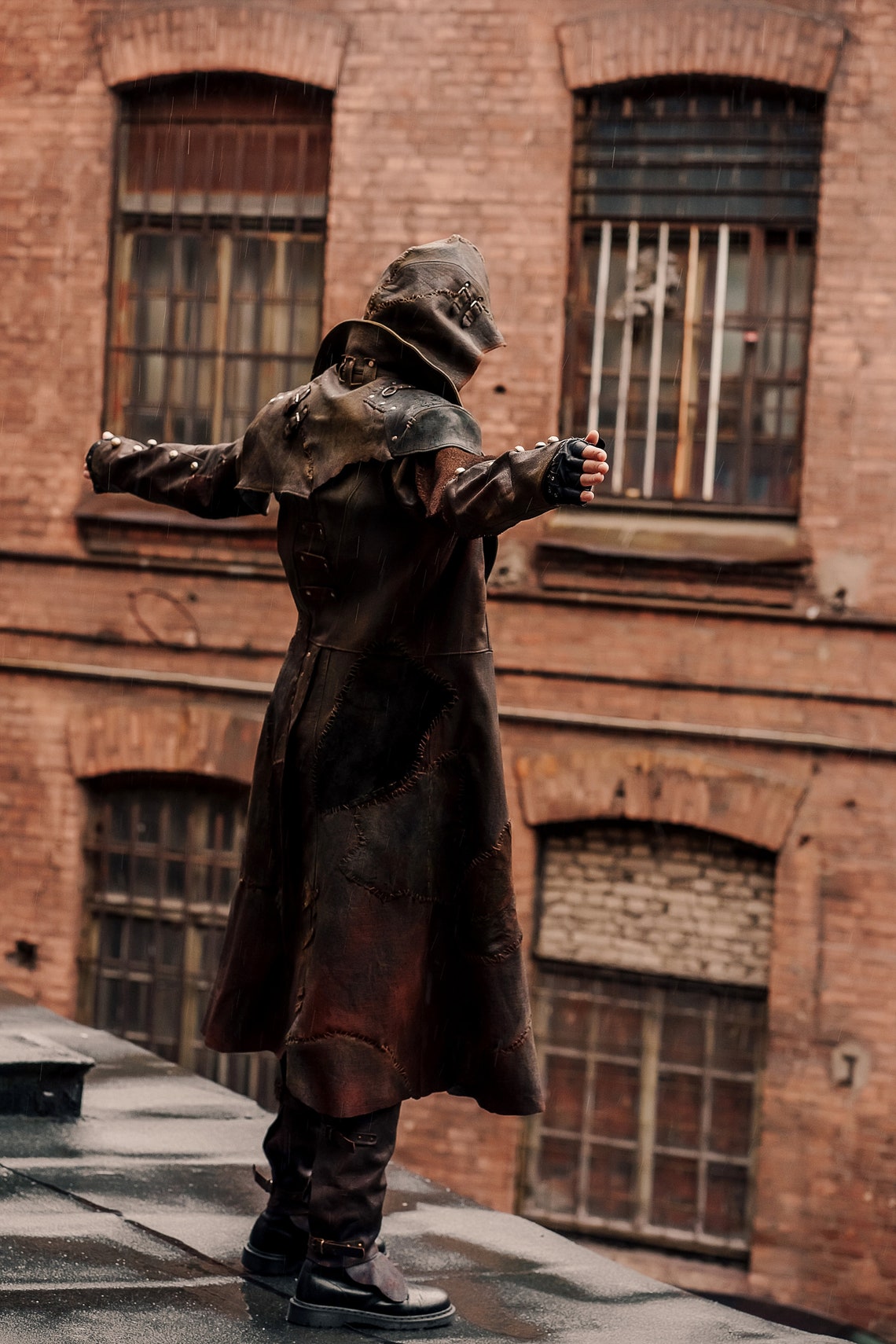 Assassin costume cosplay costume leather long coat with | Etsy