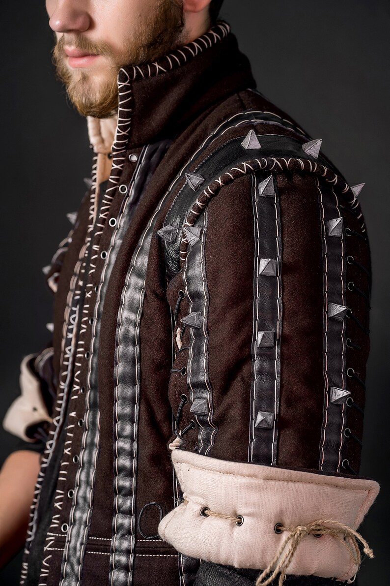 Eskel gambeson with thorns Witcher 3 medieval larp & sca | Etsy