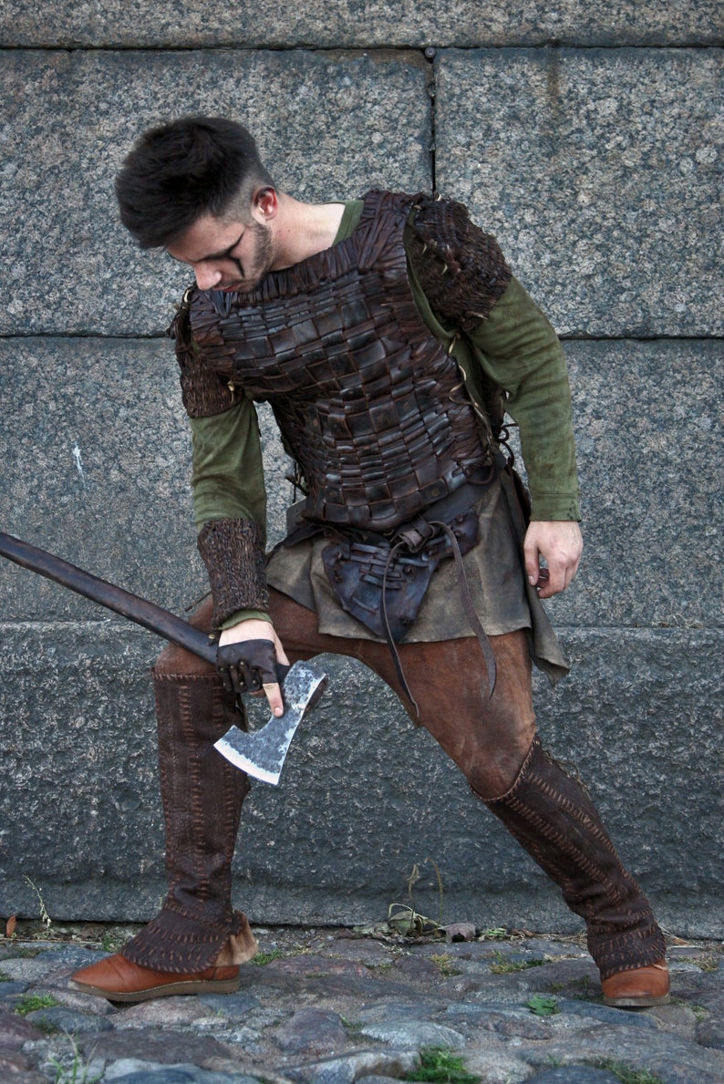Floki Cosplay Costume Vikings leather armor set body armour | Etsy